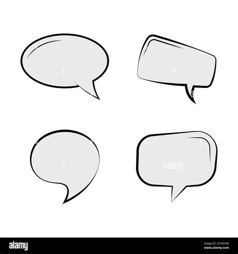 Speech Bubble Vector Set Talking Chatting Quote Icons Stock Vector Image And Art Alamy