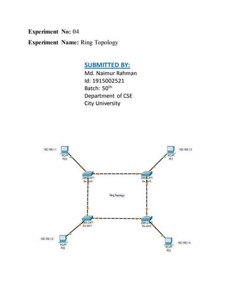 Hybrid Topology Design In Cisco Packet Tracer Docx Computer
