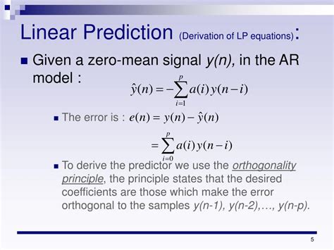 Ppt Linear Prediction Powerpoint Presentation Free Download Id634433