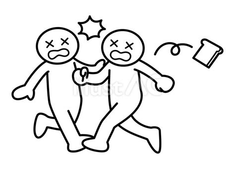 Free Vectors Stickman Two People Bump Into Each Other