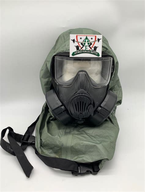Avon M50 Gas Mask Protective Chemical Hood Size Small Medium Armed