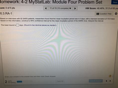 Solved Omework 4 2 Mystatlab Module Four Problem Set Save