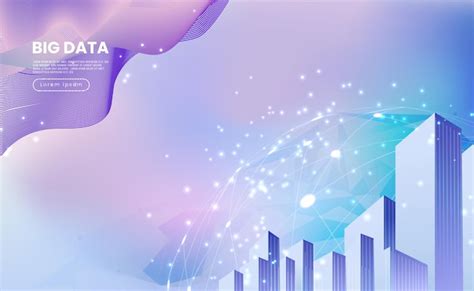 Premium Vector Glossy Big Data Abstract Background