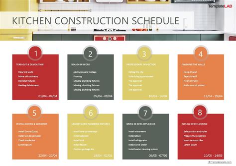 23 Construction Schedule Templates In Word And Excel ᐅ Templatelab