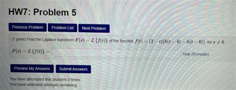 solved hw7 problem 5 previous problem problem list next