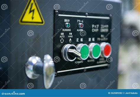 The Control Panel And Analog Switch With The Control Button Of The Machine In The Manufacturing