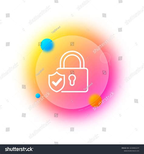 Shield Padlock Check Mark Icon Glassmorphism Stock Vector Royalty Free Shutterstock
