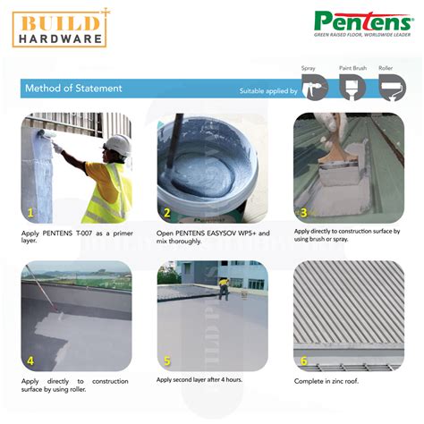 Pentens 20kg Easysov Wp5 Cement Coat Synthetic Rubber Based Waterproof Thermal Insulation