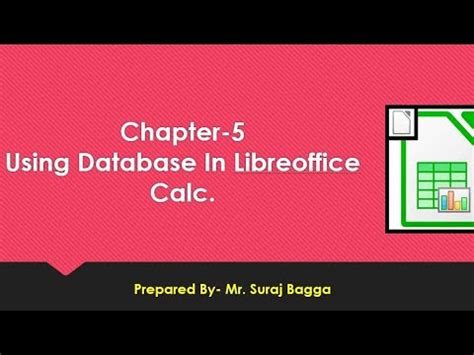 Chapter Using Database In Libreoffice Calc Class VII Part YouTube