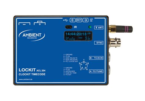 Ambient Lockit Sync Box Acl 204 Verve