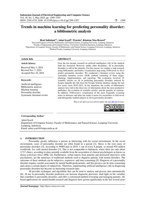 Pdf Trends In Machine Learning For Predicting Personality Disorder A