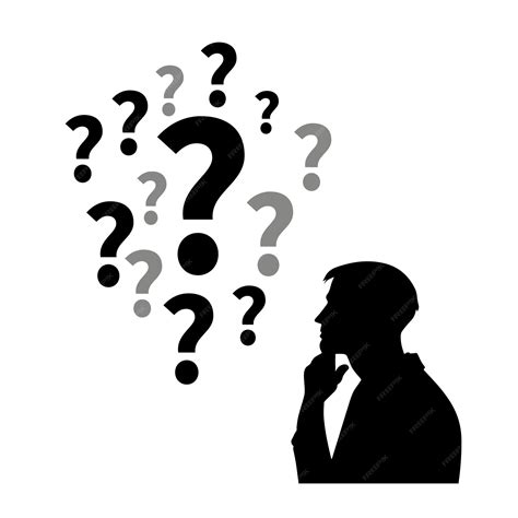 Man Thinking Silhouette Vector