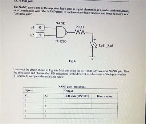 Electrical Circuit Of Nand Gate Circuit Diagram