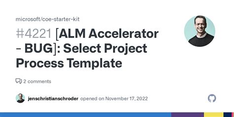 Alm Accelerator Bug Select Project Process Template · Issue 4221 · Microsoftcoe Starter