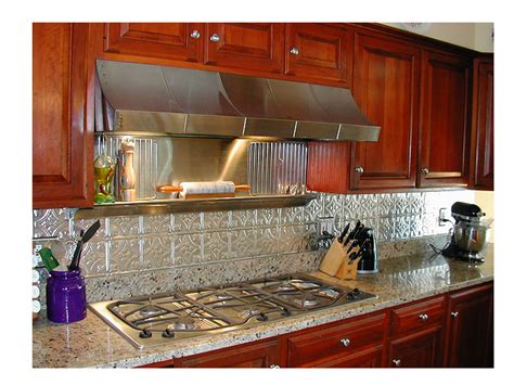 Kitchen Backsplash Ideas Decorative Tin Tiles Metal Backsplash