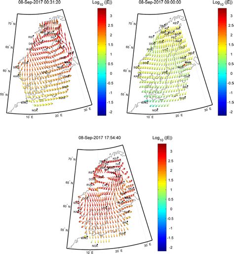 The Orientation Of Geoelectric Field At 00 31 20 Ut 09 00 00 Ut Download Scientific Diagram