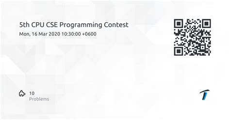 5th Cpu Cse Programming Contest Toph