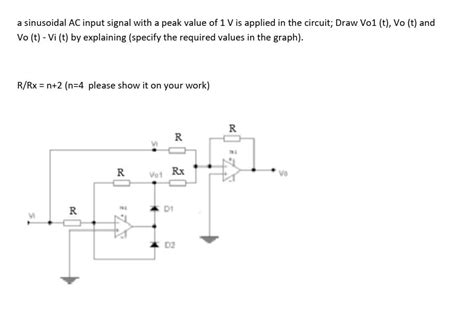 solved a sinusoidal ac input signal with a peak value of 1 v