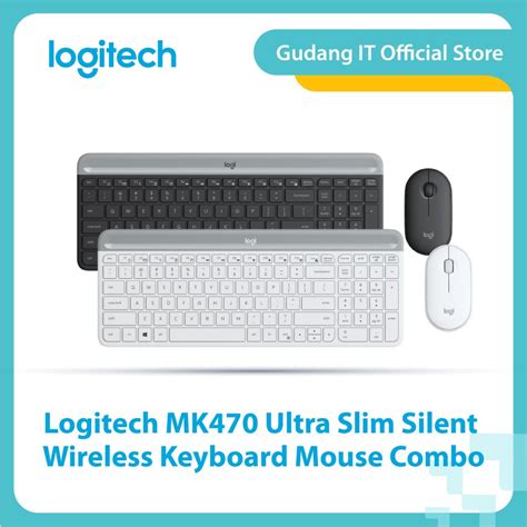 Jual Logitech MK470 Combo Keyboard Dan Mouse Wireless Slim Shopee Indonesia