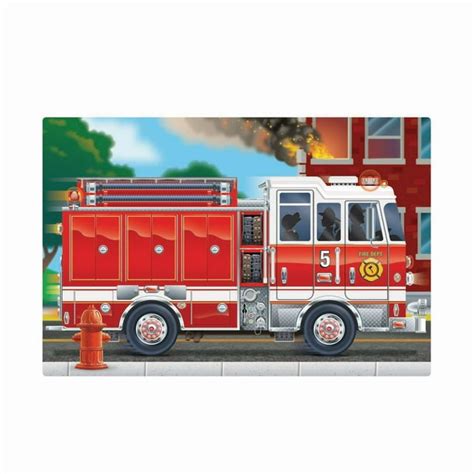 Melissa And Doug Fire Truck Giant Cardboard Floor Puzzle 36 Pcs
