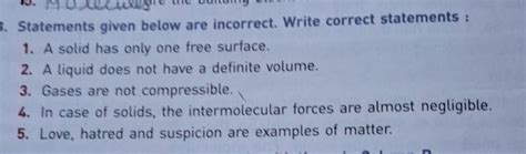Statements Given Below Are Incorrect Write Correct Statements 1 A Sol