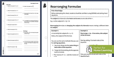 Rearranging Equations Worksheet Year 9 Tessshebaylo