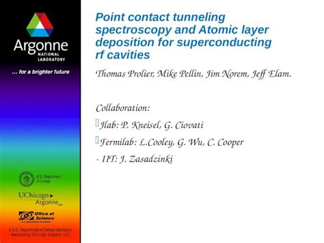 Pptx Point Contact Tunneling Spectroscopy And Atomic Layer Deposition For Superconducting Rf