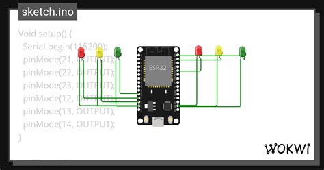 Led Simulator Wokwi ESP STM Arduino Simulator