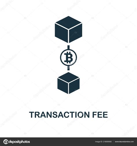 Transaction Fee Icon Monochrome Style Design From Blockchain Icon