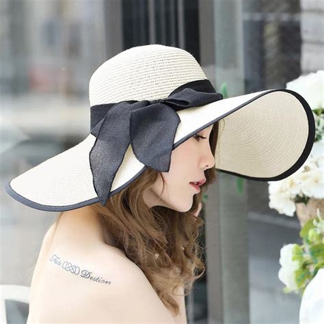 Women Straw Hats Sun Hats Wide Brim Sun Beach Stra Grandado