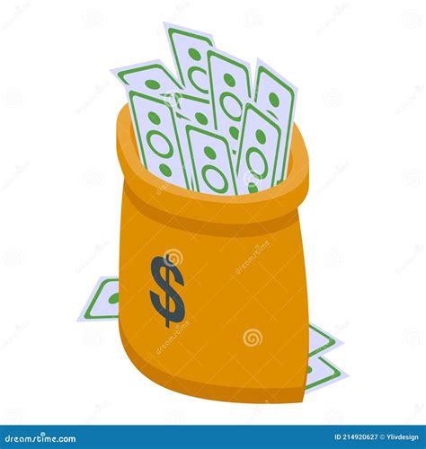 Money Inheritance Icon Isometric Style Stock Vector Illustration Of Opened Finance 214920627