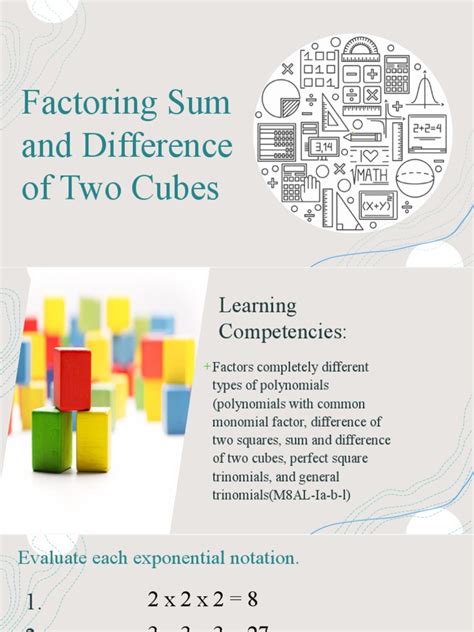 Factoring Sum And Difference Of Two Cubes Pdf Factorization