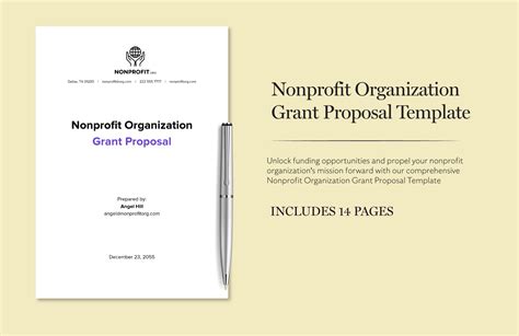 Proposal For Nonprofit Organizations Template Fanny Printable