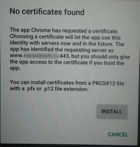 Security Should A Certificate Be Installed When A Browser Offers To Install It Android