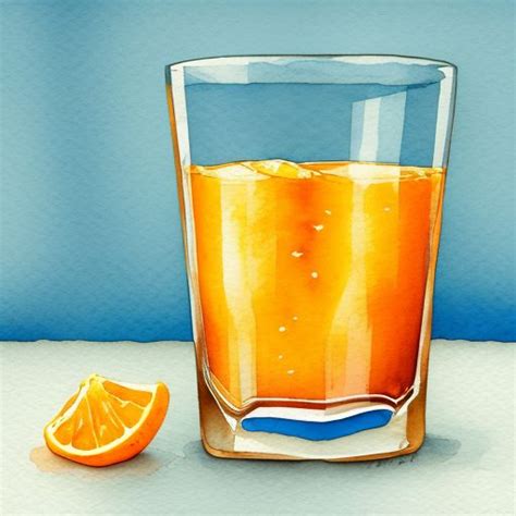 Addison A Glass Of Orange Juice With Ice Cubes