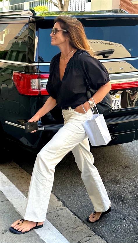 Cindy Crawford In A White Pants Was Seen Out In Beverly Hills 05132025 Lacelebsco