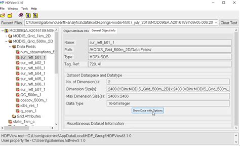 Introduction To The Hdf4 Data Format Explore H4 Files Using Hdfview