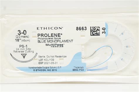Ethicon 8663 3 0 Prolene Stre Ps 1 24mm 3 8c Reverse Cutting 18 Inch Imedsales