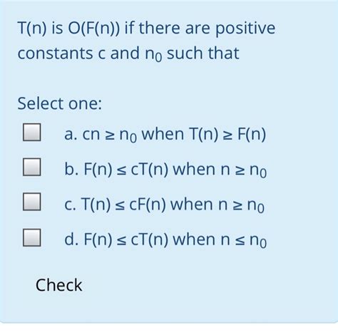 Solved Which Of The Functions A Through D Is O Log N Chegg Com