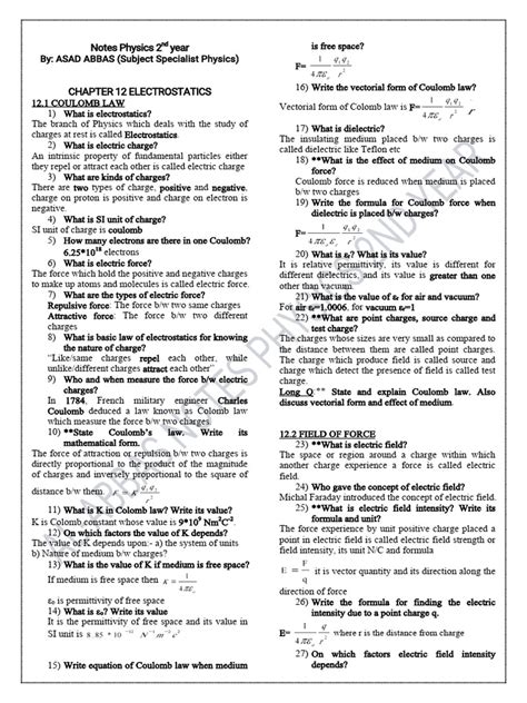 2nd Year Physics Pdf