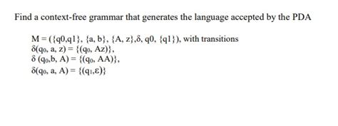solved find a context free grammar that generates the