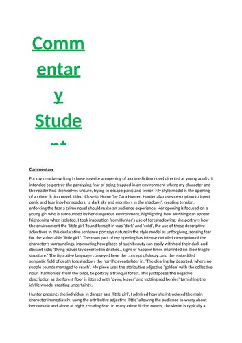 Aqa A Level English Language Nea Commentary Lesson Teaching Resources