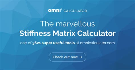 Stiffness Matrix Calculator