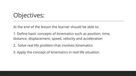 Physics 12 Kinematics Speed Distance Velocity Acceleration PPTX