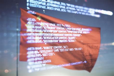 Premium Photo Multi Exposure Of Abstract Programming Language Hologram On Flag Of China And