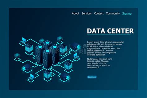 Data Center Cloud Database Concept Of Big Data Processing Center