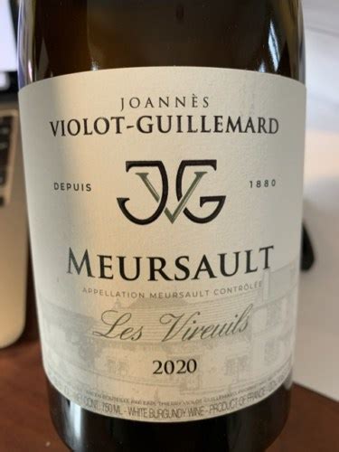 Domaine Violot Guillemard Meursault Les Vireuils Vivino Us