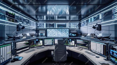 Modern Cybersecurity Center Showing Charts And Data Visualizations On