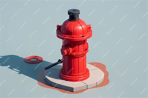 Premium Ai Image Fire Hydrantisometric Photography