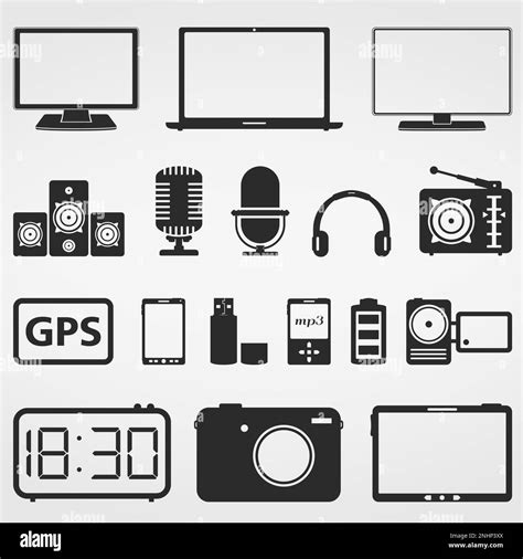 Electronics Icons Vector Eps10 Illustration Stock Vector Image And Art